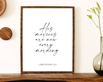 Morning Bible Verse Duo Modern Wall Scripture Art - Etsy