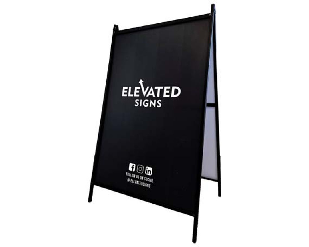 Sandwich Board – Metal A-frame Sidewalk Sign – Pavement Signage ...