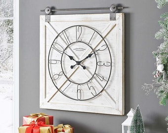 Barn Door Clock - Etsy