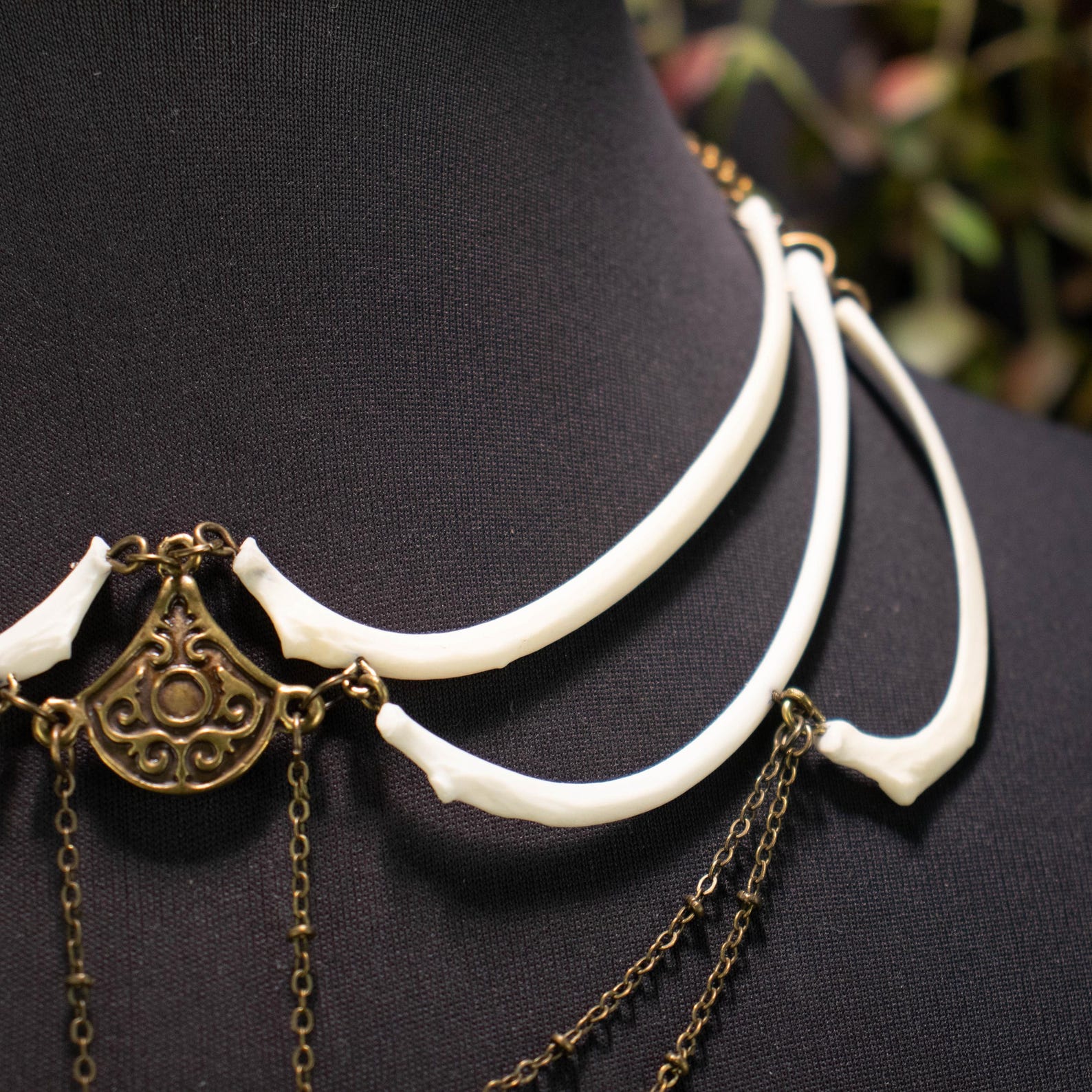 Earthbound Rite Necklace | Real Bone Jewelry | Gothic Folk Necklace - Etsy