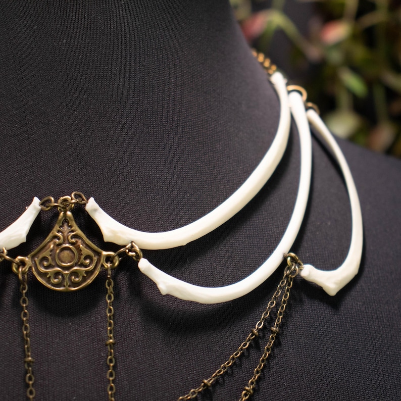 Earthbound Rite Necklace | Real Bone Jewelry | Gothic Folk Necklace - Etsy