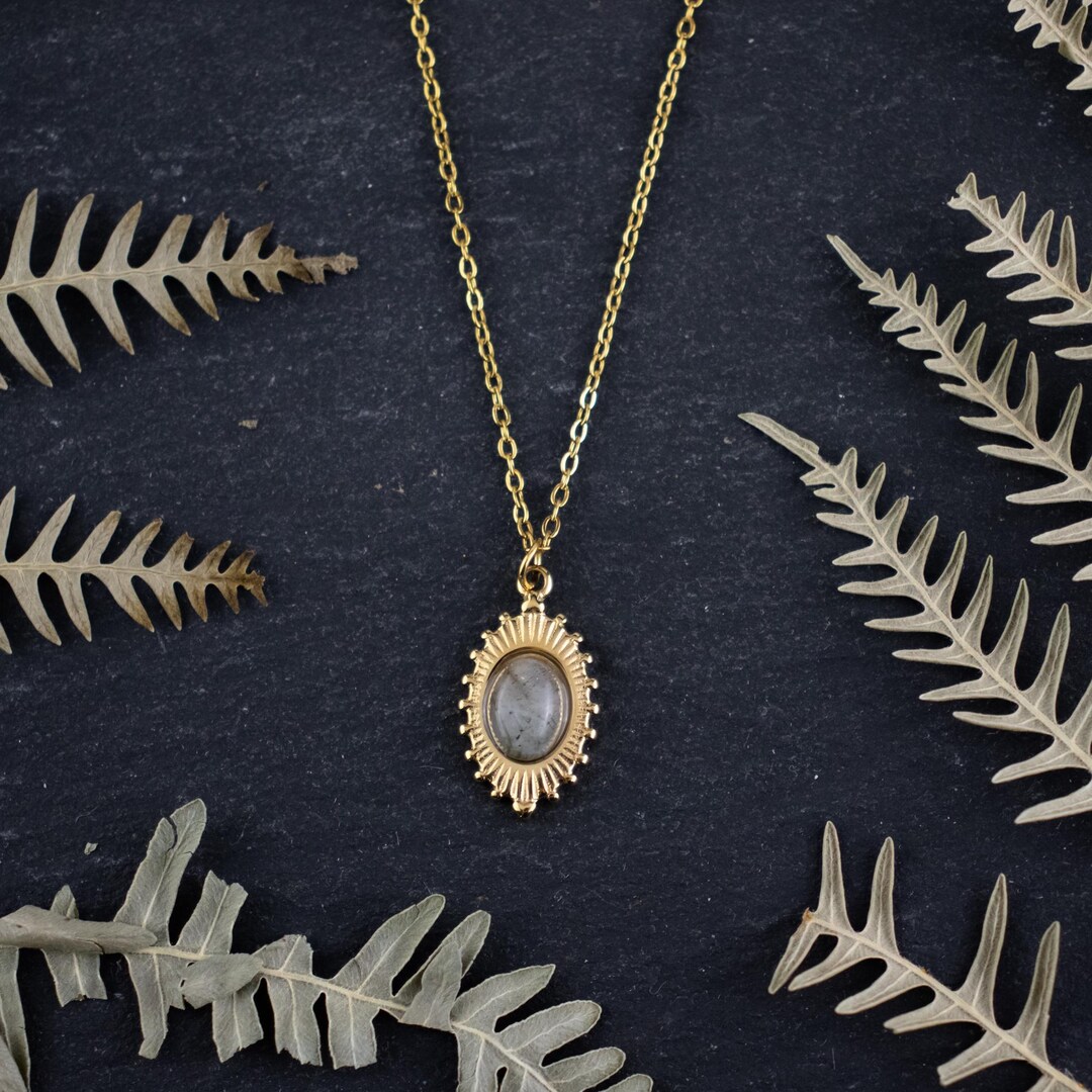ELEGANT GOLDEN NECKLACE - Bone Necklace - Natural Jewelry - Gift for ...