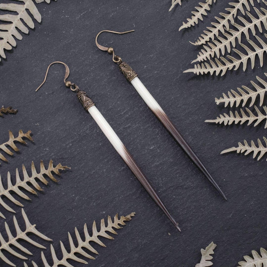 NOMADIC ESSENSE EARRINGS -yellowstone Earrings-western Jewelry-porcupine Quill Earrings-beth ...