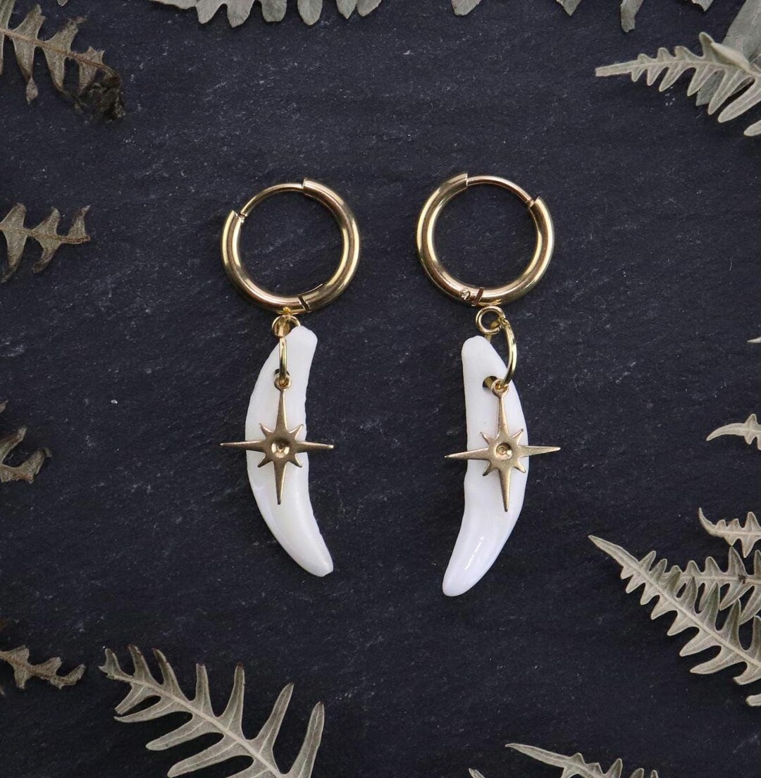 STELLAR FANG EARRINGS - Witchy Jewelry - Magical Earrings – Celestial ...
