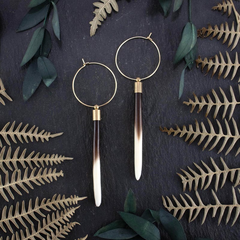 Turquoise Quill Earring - Etsy UK