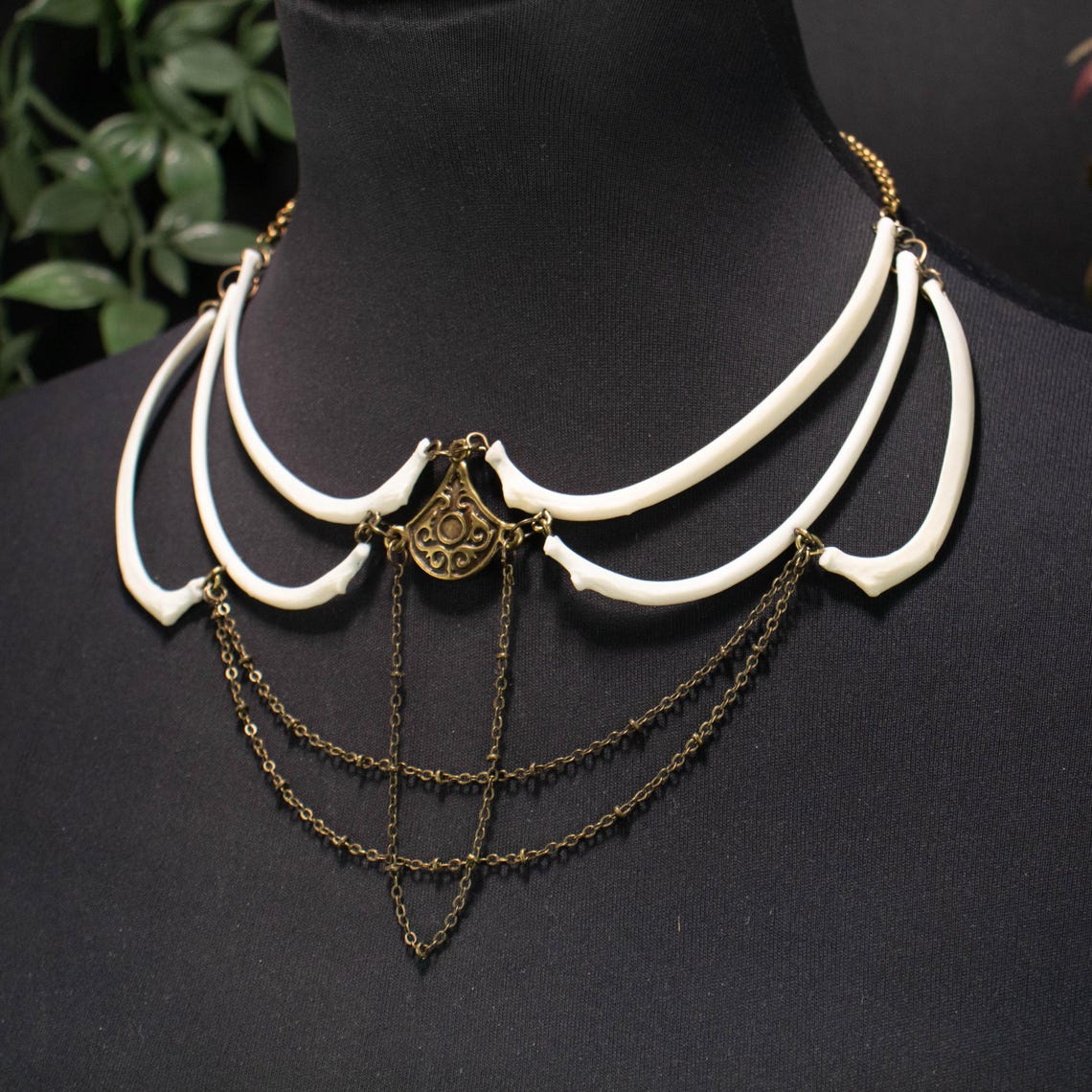 Earthbound Rite Necklace | Real Bone Jewelry | Gothic Folk Necklace - Etsy