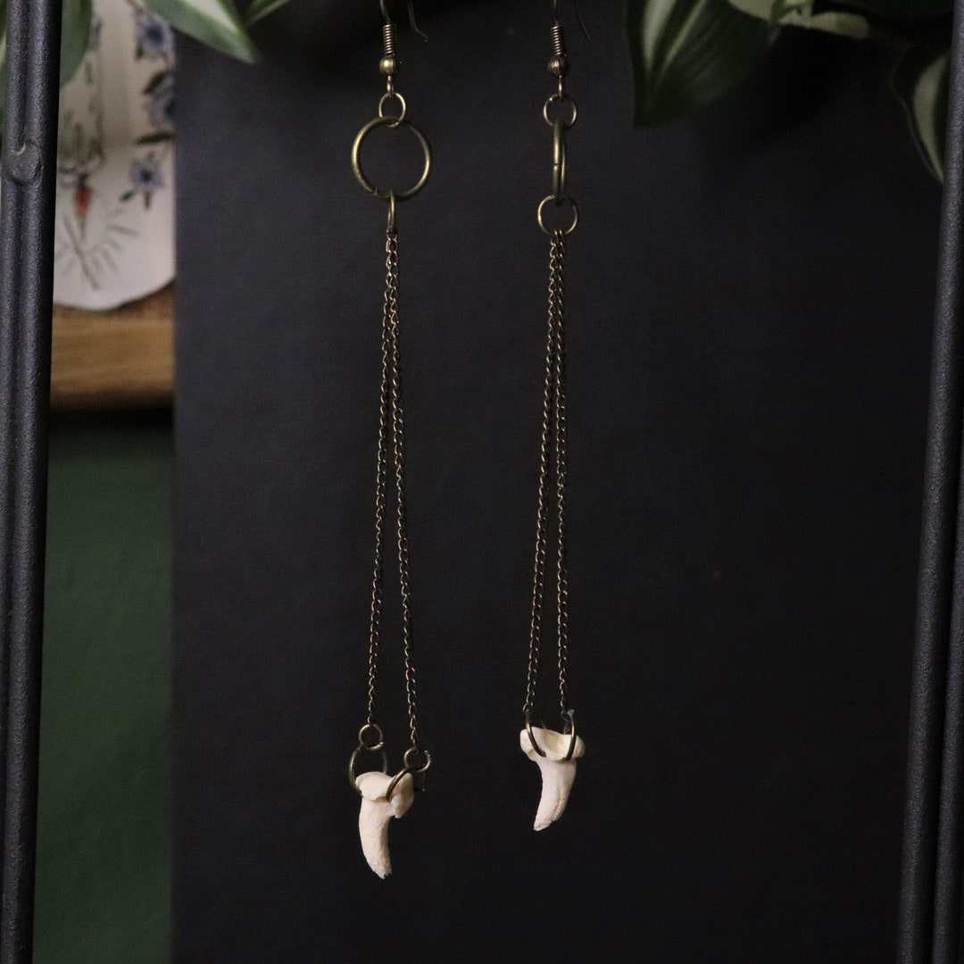 CLAW FLOW EARRINGS Earrings Natural Jewelry Gift for Women Elegant Earrings Boho Jewelry Real ...