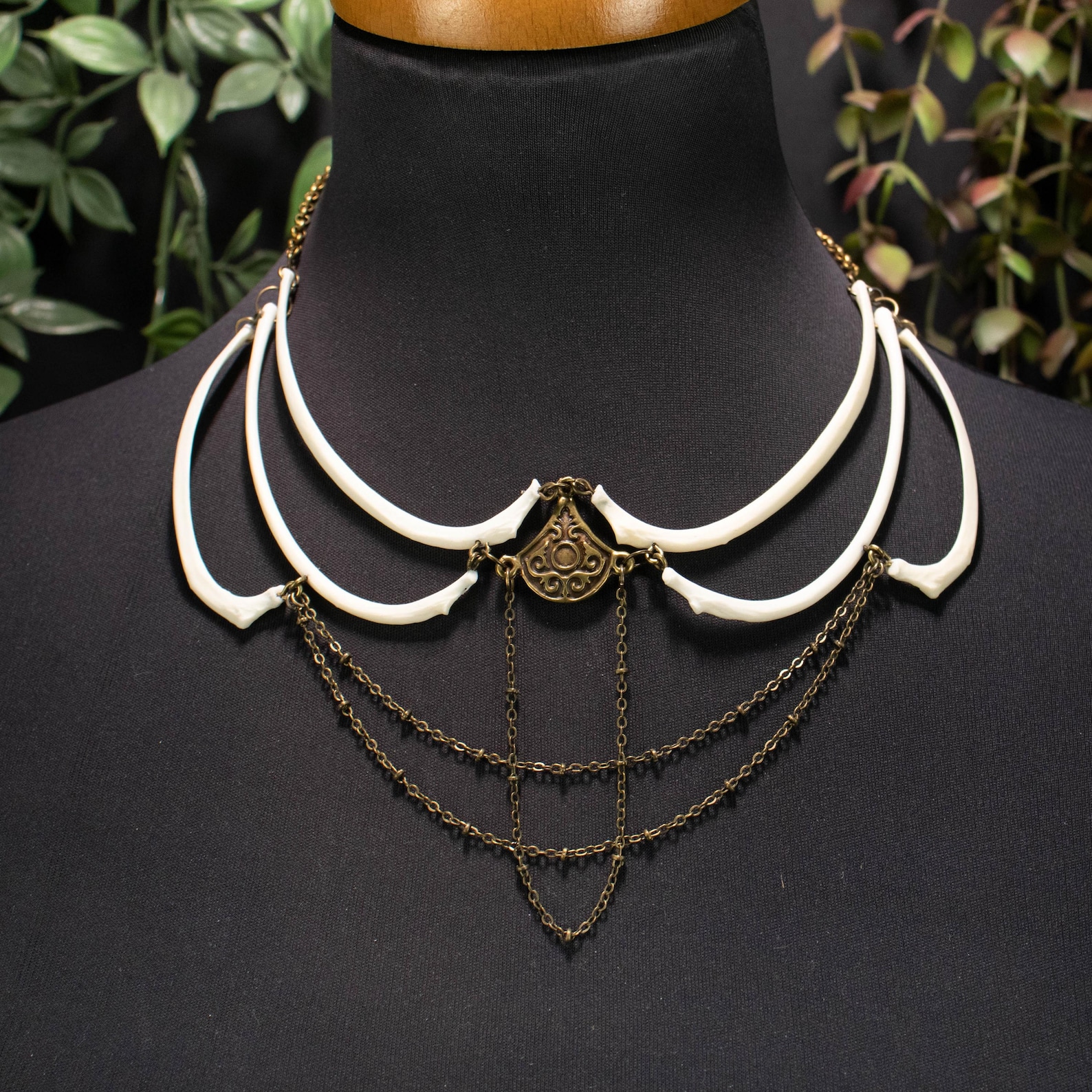Earthbound Rite Necklace | Real Bone Jewelry | Gothic Folk Necklace - Etsy