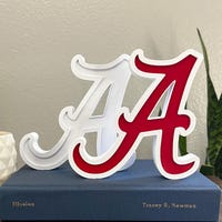 Alabama Roll Tide Logo Block Letter Shelf Decor | 3D Printed ...