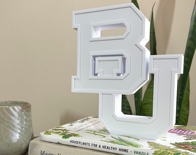 Baylor University BU Logo Block Letter Shelf Decor 3D Printed - Etsy