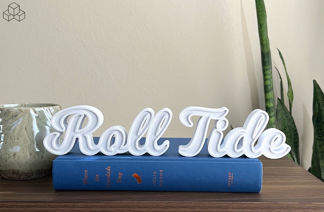 Alabama Roll Tide Block Letter Shelf Decor | University of Alabama | 3D ...