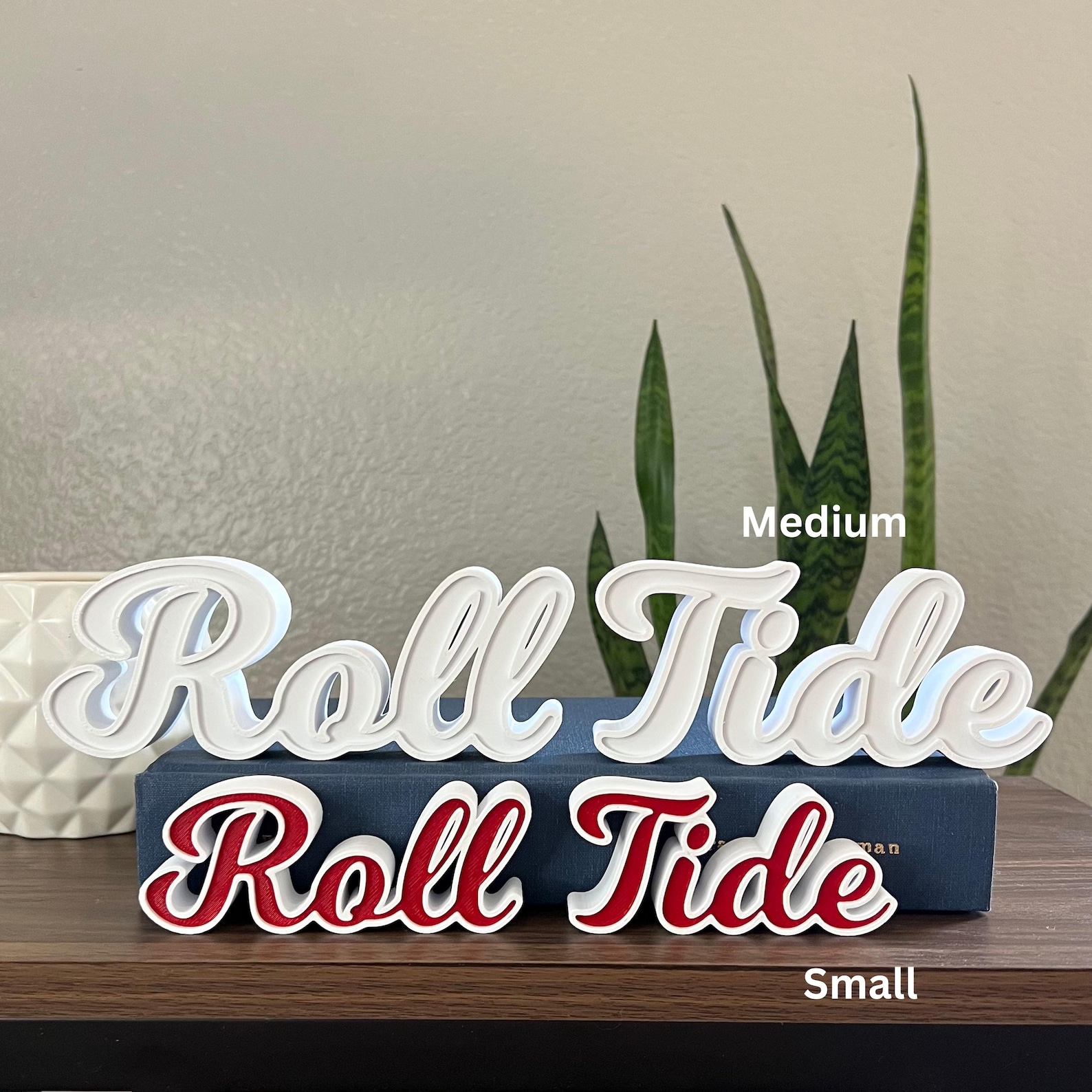 Alabama Roll Tide Block Letter Shelf Decor | University of Alabama | 3D ...