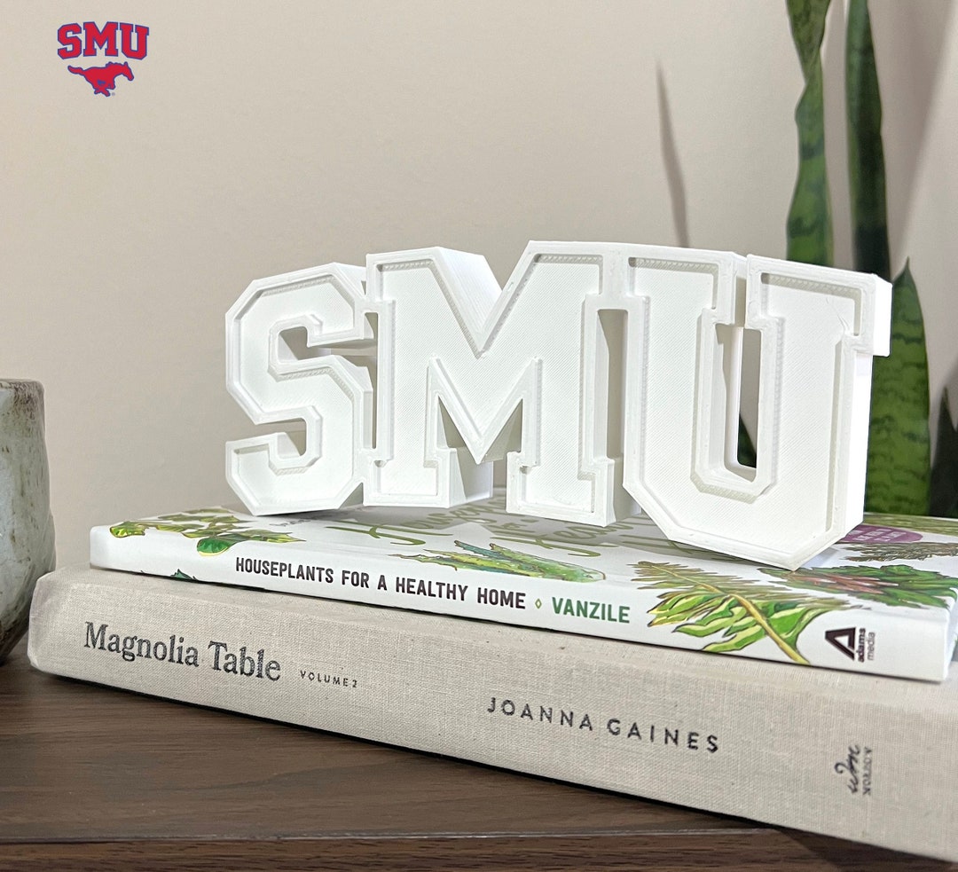 SMU Logo Block Letter Shelf Decor Southern Methodist University | 3D ...