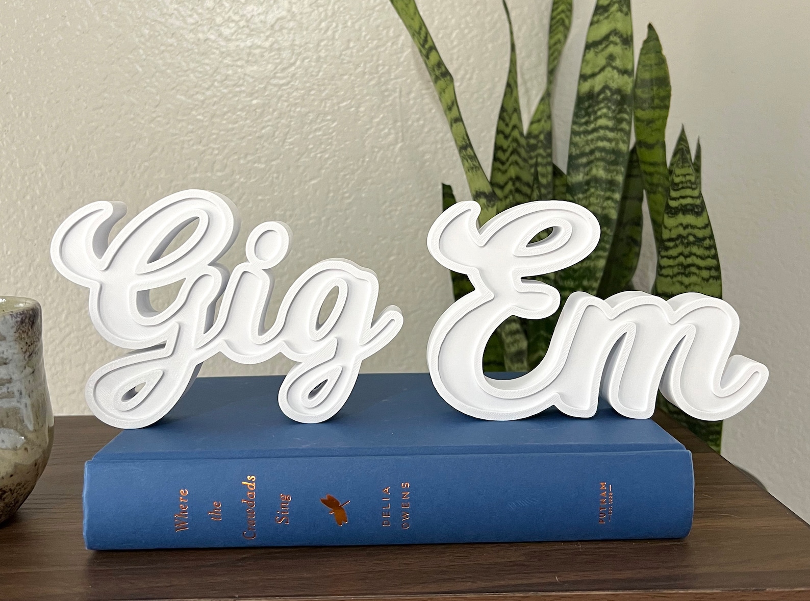 Texas A&M Gig Em Block Letter Shelf Decor | Officially Licensed 3D ...