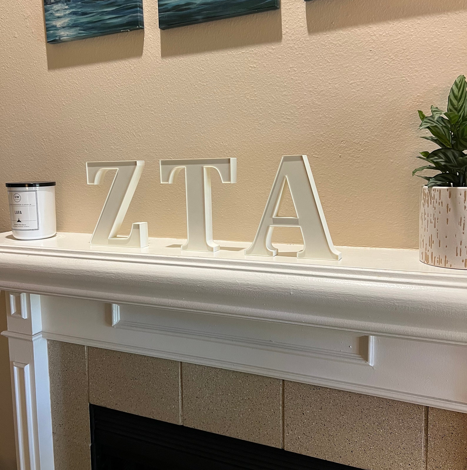 Sorority/fraternity Greek Block Shelf Letters 3D Printed - Etsy