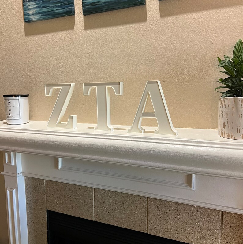 Sorority/fraternity Greek Block Shelf Letters 3D Printed - Etsy