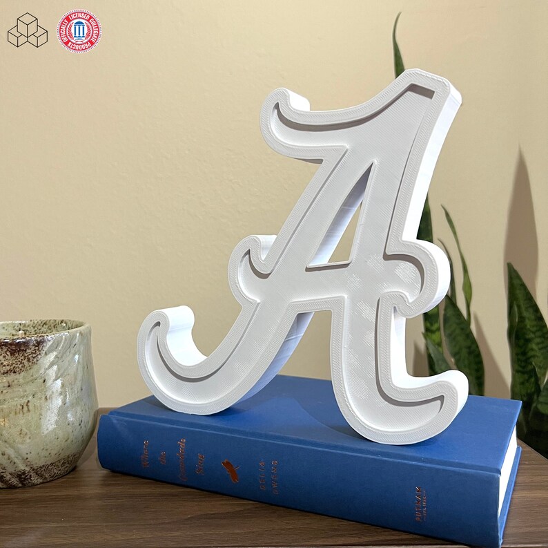 Alabama Roll Tide Logo Block Letter Shelf Decor 3D Printed - Etsy