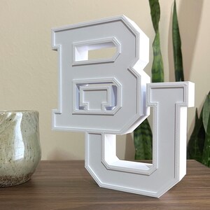 Baylor University BU Logo Block Letter Shelf Decor | 3D Printed - Etsy