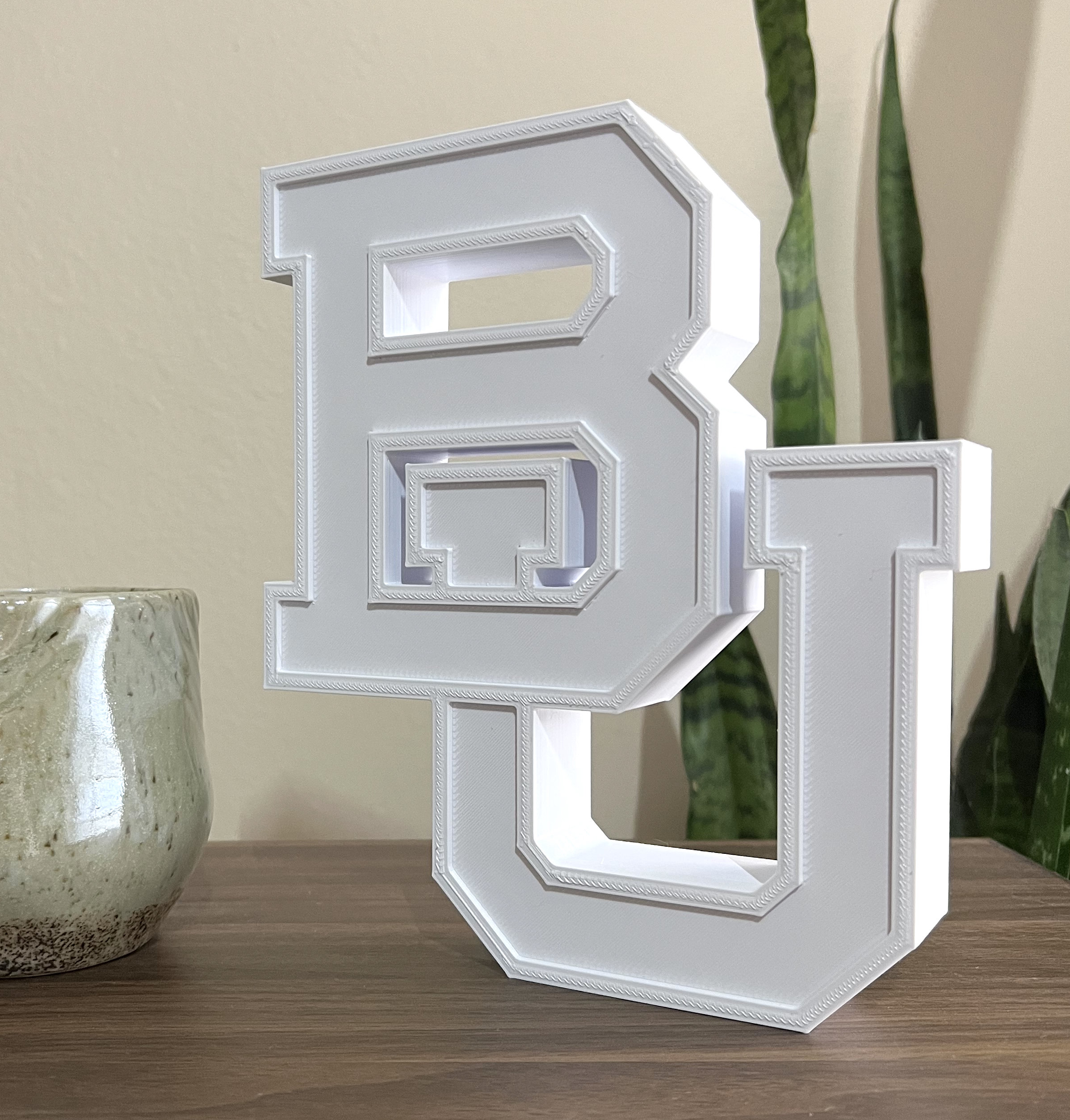Baylor University BU Logo Block Letter Shelf Decor 3D - Etsy
