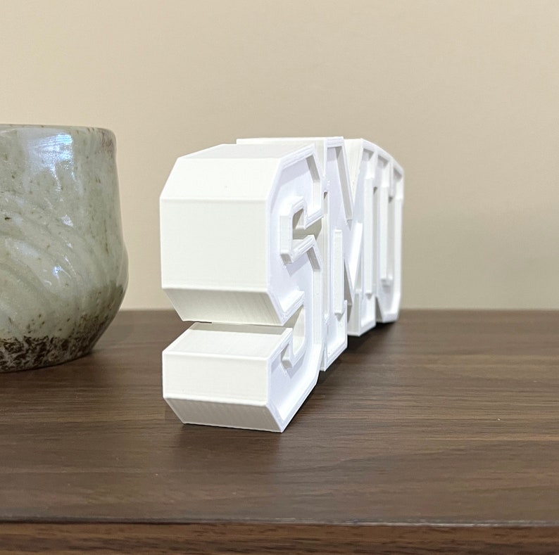 Smu Logo Block Letter Shelf Decor Southern Methodist Etsy
