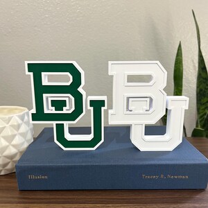 Baylor University BU Logo Block Letter Shelf Decor | 3D Printed - Etsy