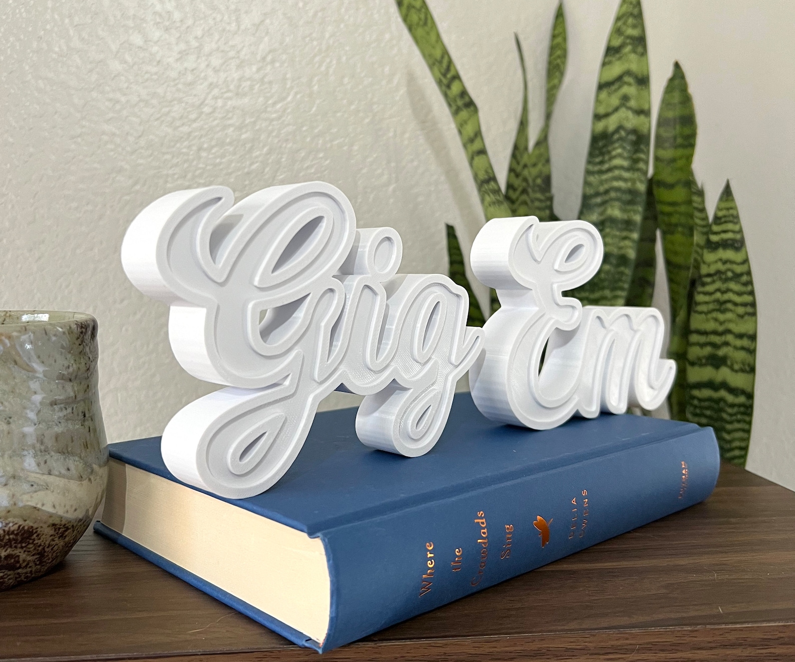 Texas A&M Gig Em Block Letter Shelf Decor 3D Printed - Etsy