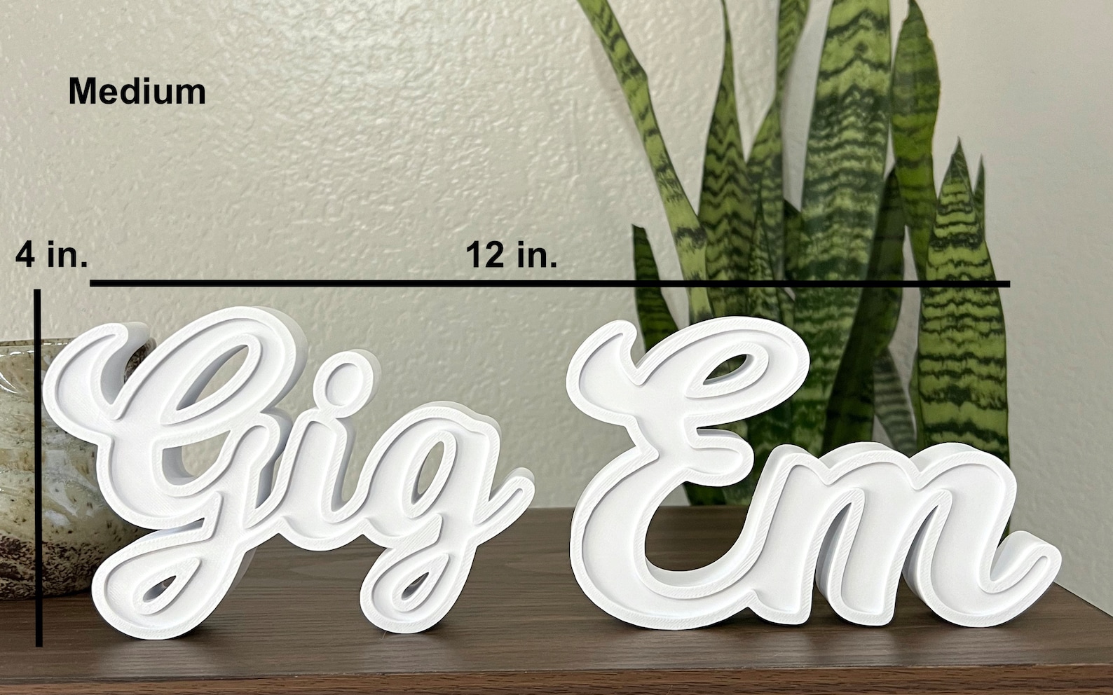 Texas A&M Gig Em Block Letter Shelf Decor 3D Printed - Etsy