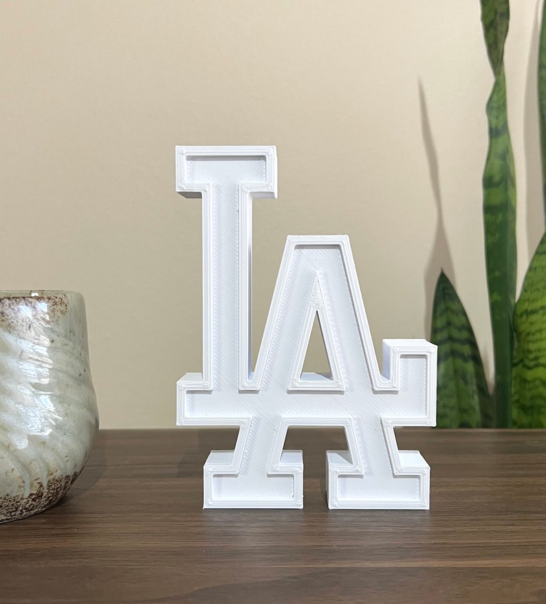 LA Dodgers Logo Block Letter Shelf Decor | 3D Printed - Etsy
