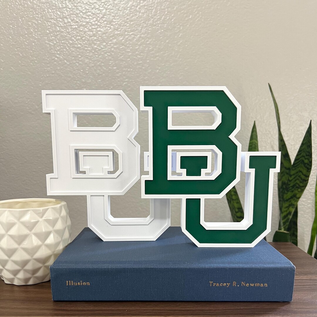 Baylor University BU Logo Block Letter Shelf Decor | 3D Printed - Etsy