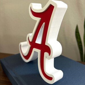 Alabama Roll Tide Logo Block Letter Shelf Decor | 3D Printed ...