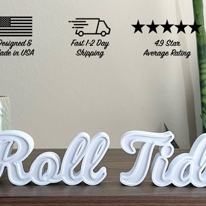 Alabama Roll Tide Block Letter Shelf Decor | University of Alabama | 3D ...