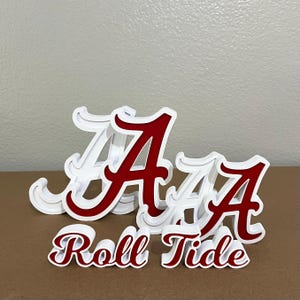 Alabama Roll Tide Logo Block Letter Shelf Decor | 3D Printed ...