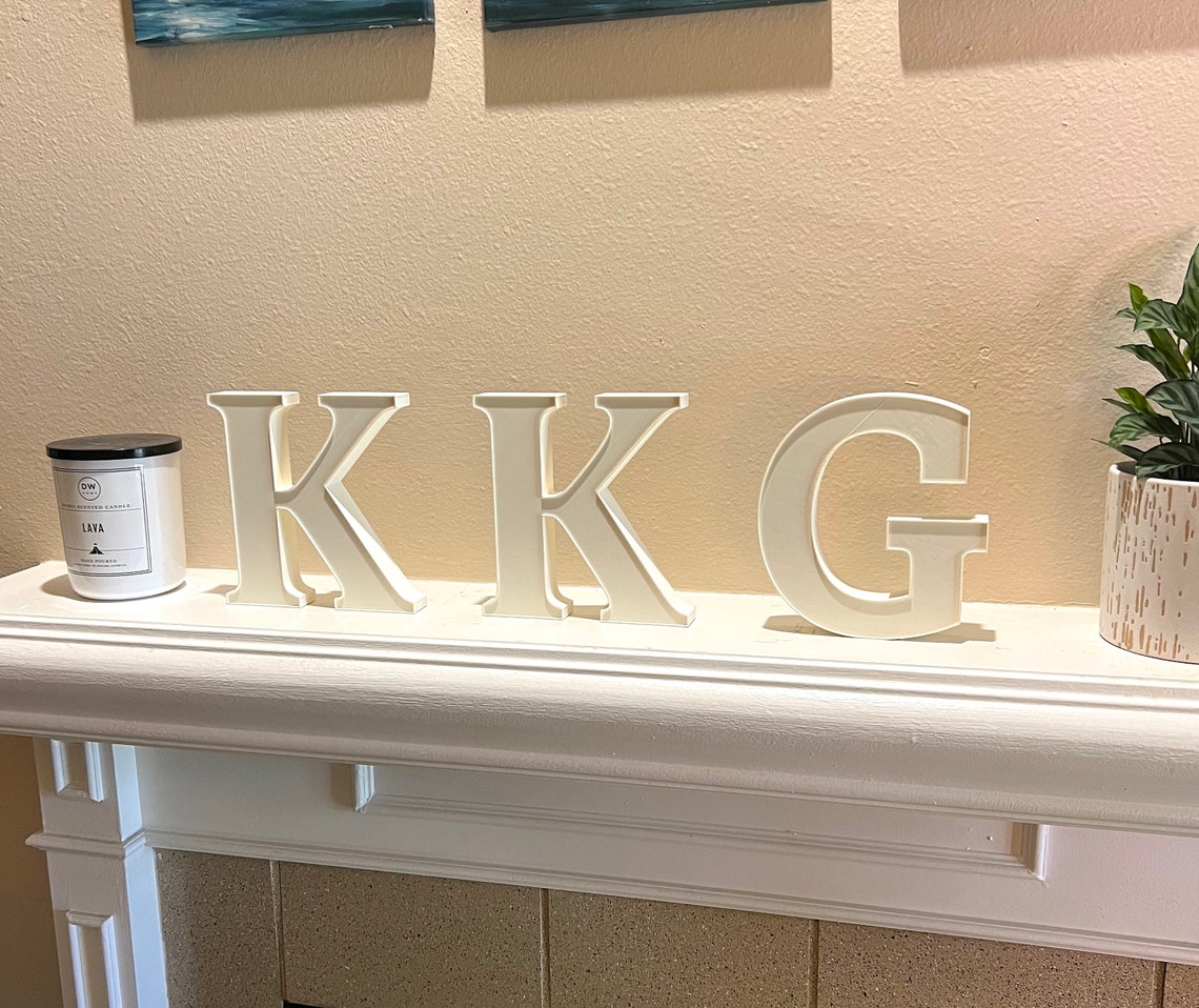 Sorority/fraternity Greek Block Shelf Letters 3D Printed - Etsy