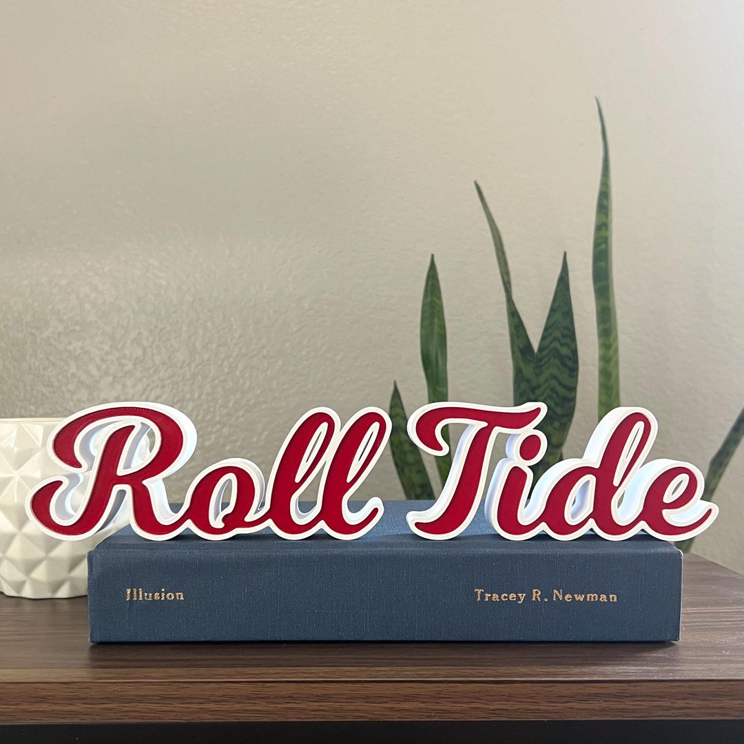 Alabama Roll Tide Block Letter Shelf Decor | University of Alabama | 3D ...