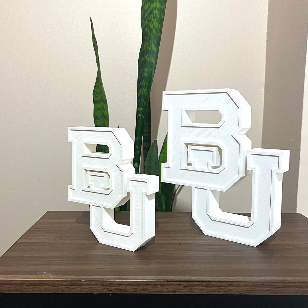 Baylor University BU Logo Block Letter Shelf Decor - Etsy