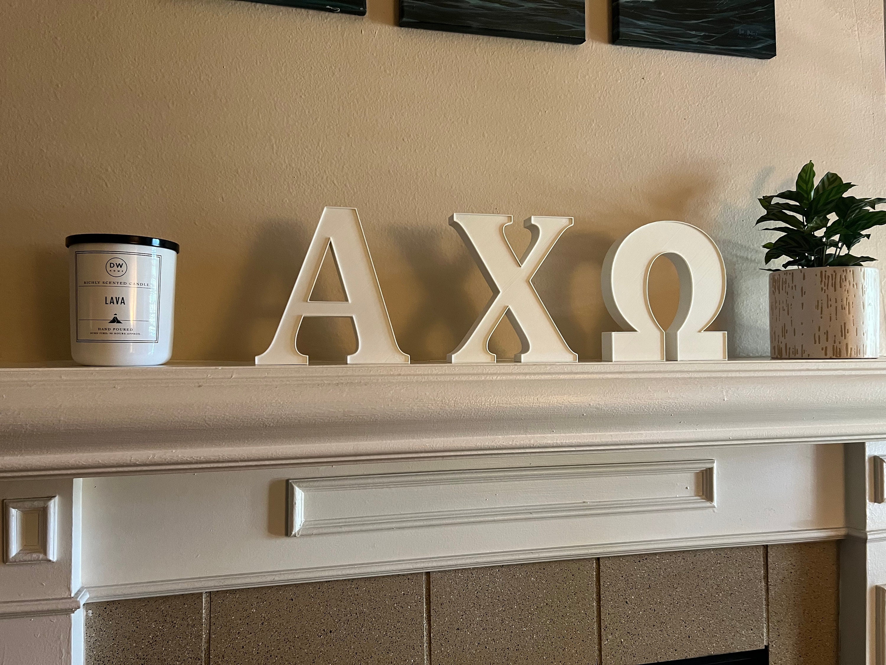 Sorority/fraternity Greek Block Shelf Letters 3D Printed - Etsy