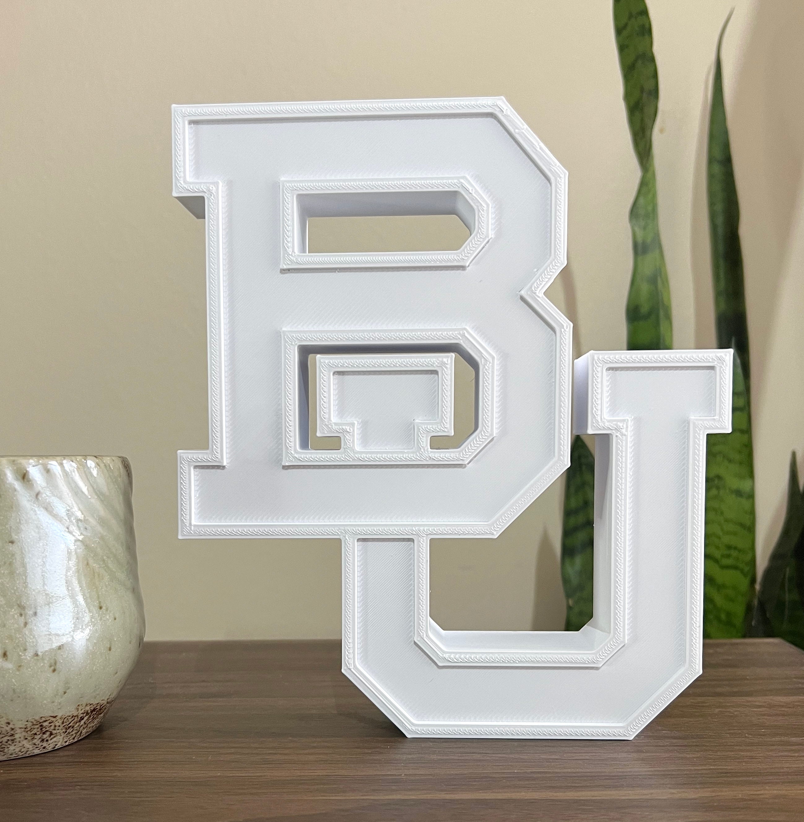 Baylor University BU Logo Block Letter Shelf Decor 3D - Etsy
