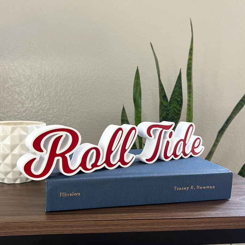 Alabama Roll Tide Block Letter Shelf Decor | University of Alabama | 3D ...
