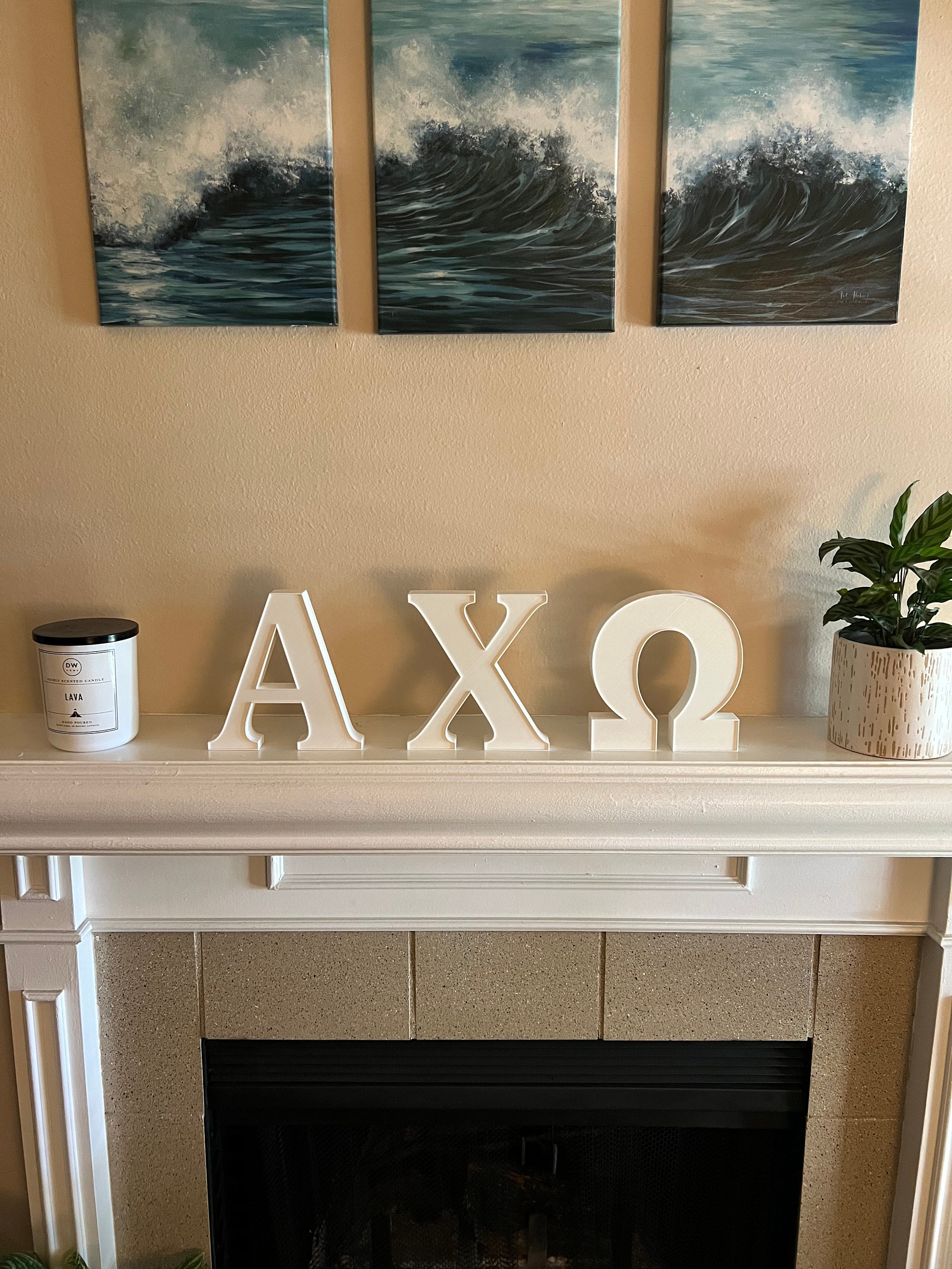 Sorority/fraternity Greek Block Shelf Letters 3D Printed - Etsy
