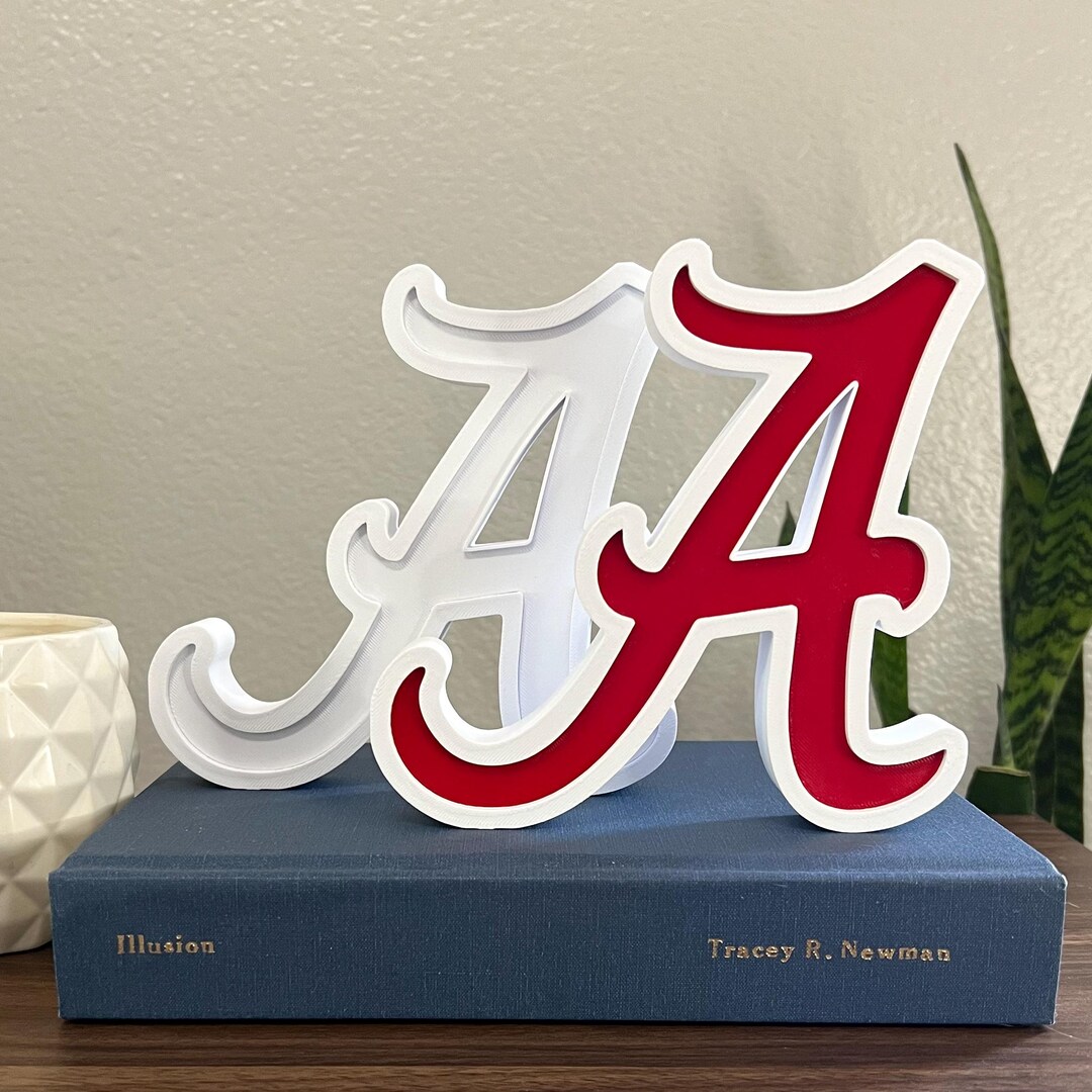 Alabama Roll Tide Logo Block Letter Shelf Decor | 3D Printed ...