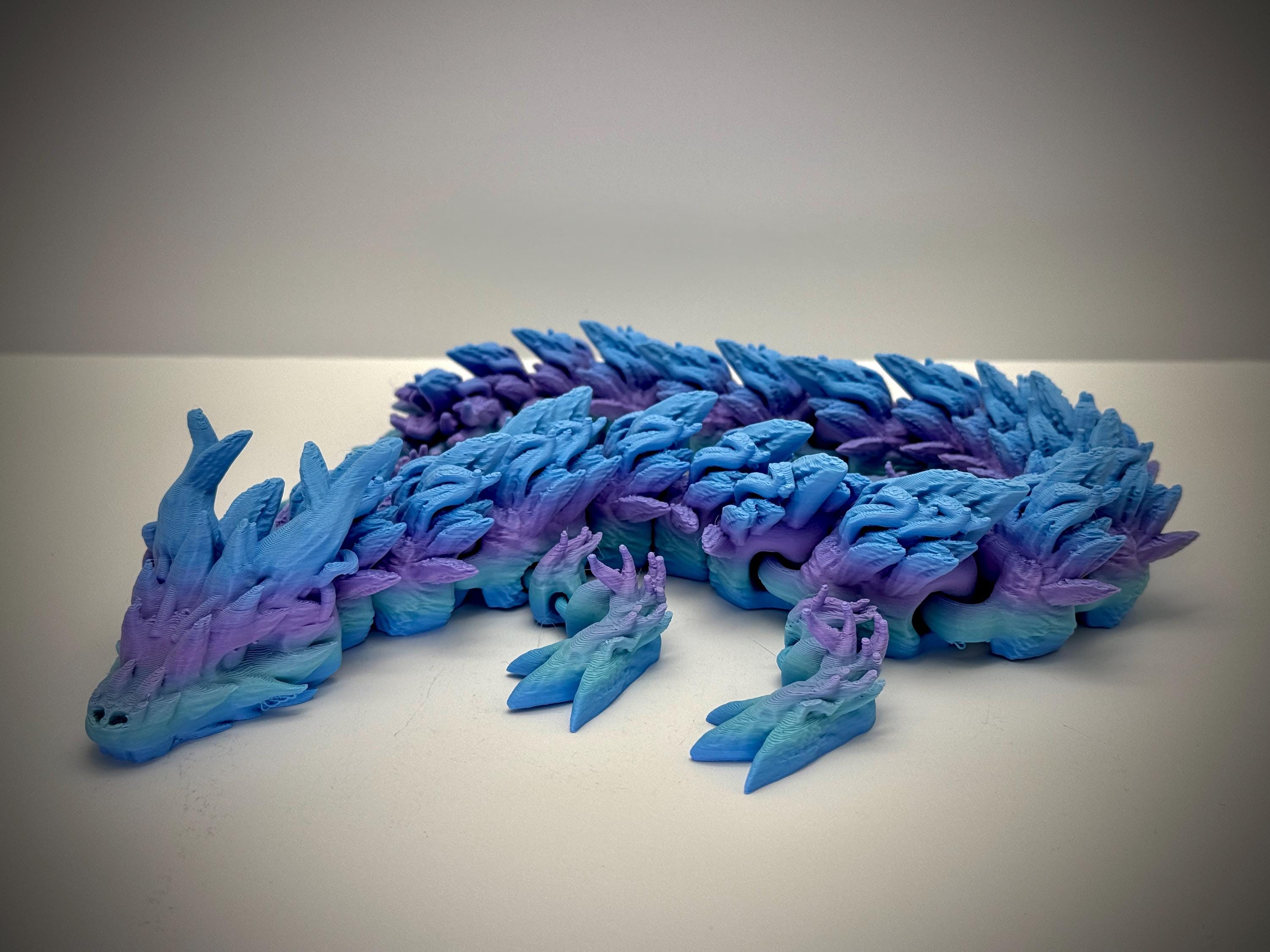 3D Printed Flexible Dragon - Etsy