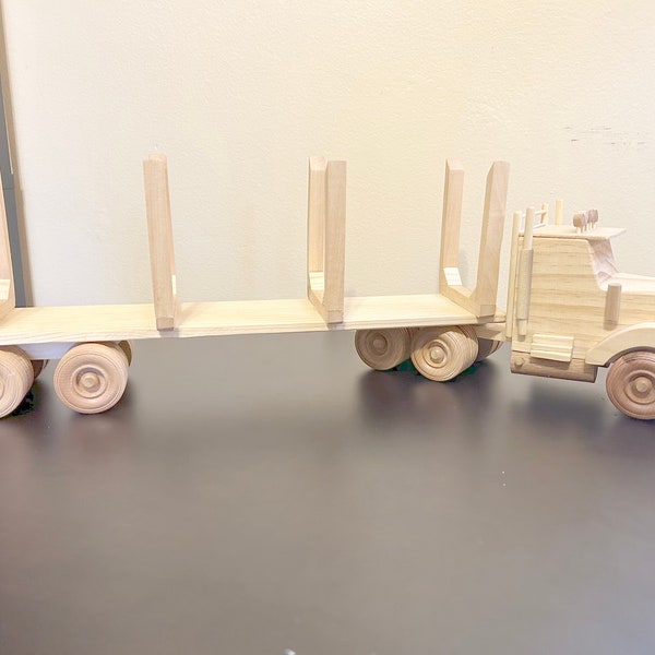 Toy Logging Truck - Etsy