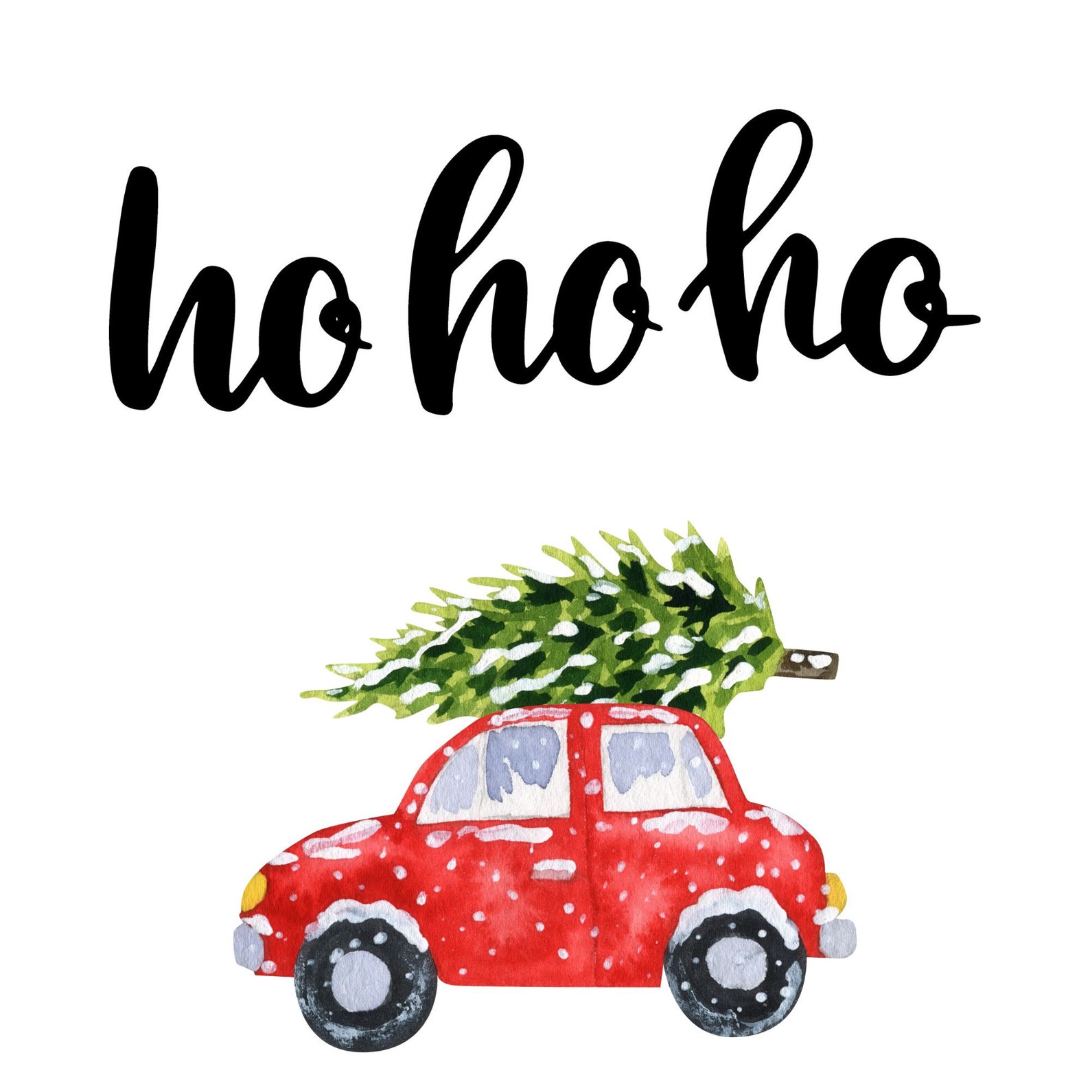 Christmas Car Poster - Etsy