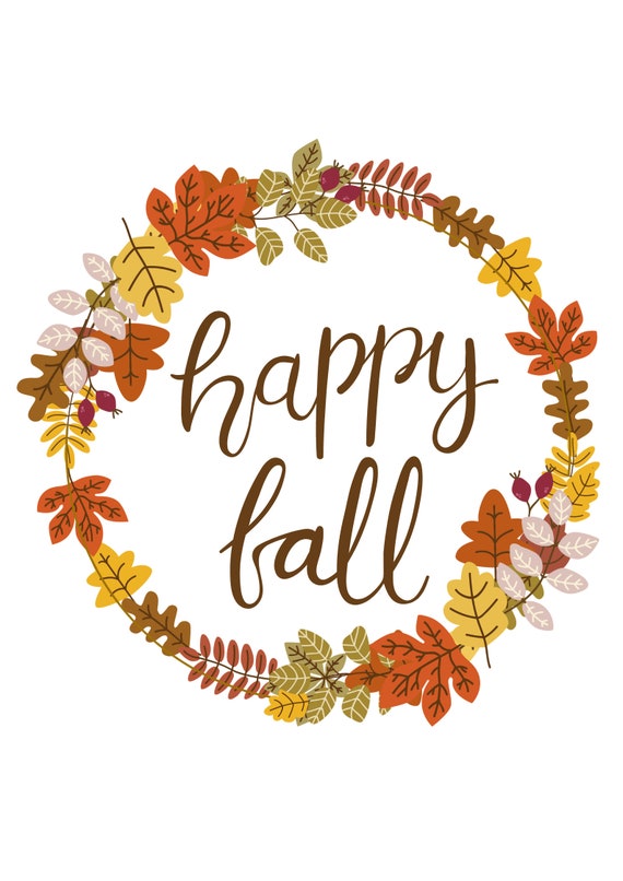 Happy Fall Poster - Etsy
