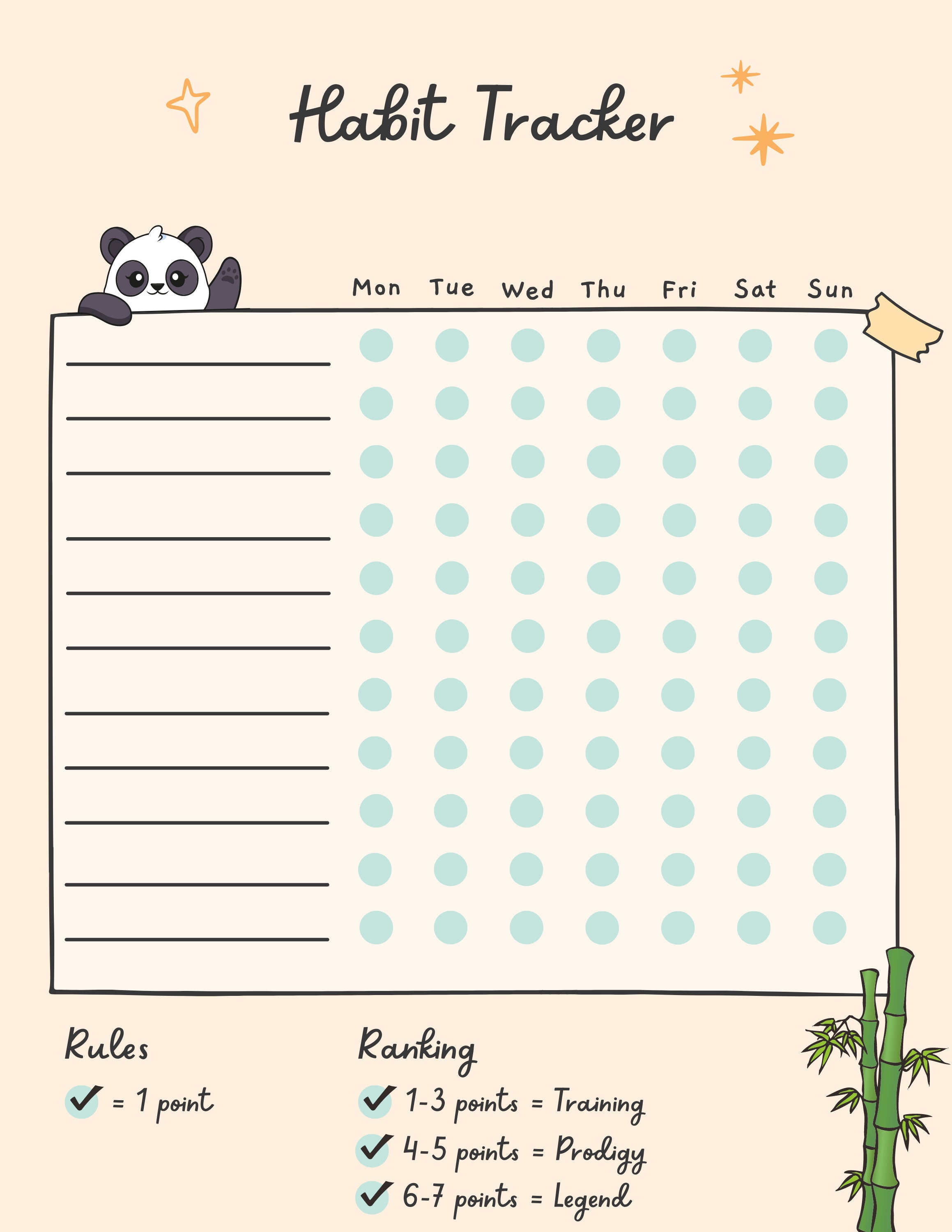 Printable Panda Planner Bundle, to Do List, Instant Download ...