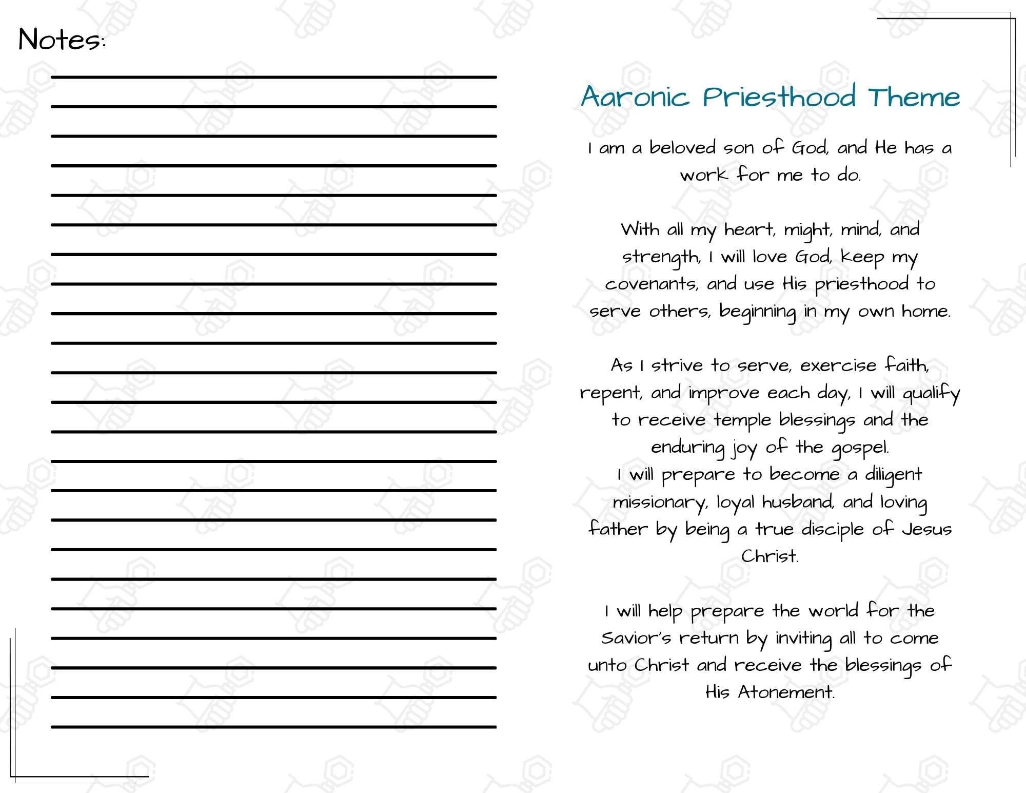 LDS Young Men's 2023 Planner 1 Page Back to Back - Etsy