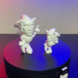 The Rock Sonic 3D Printed Figure Statue, Sega Fan Gift, Dwayne Johnson ...