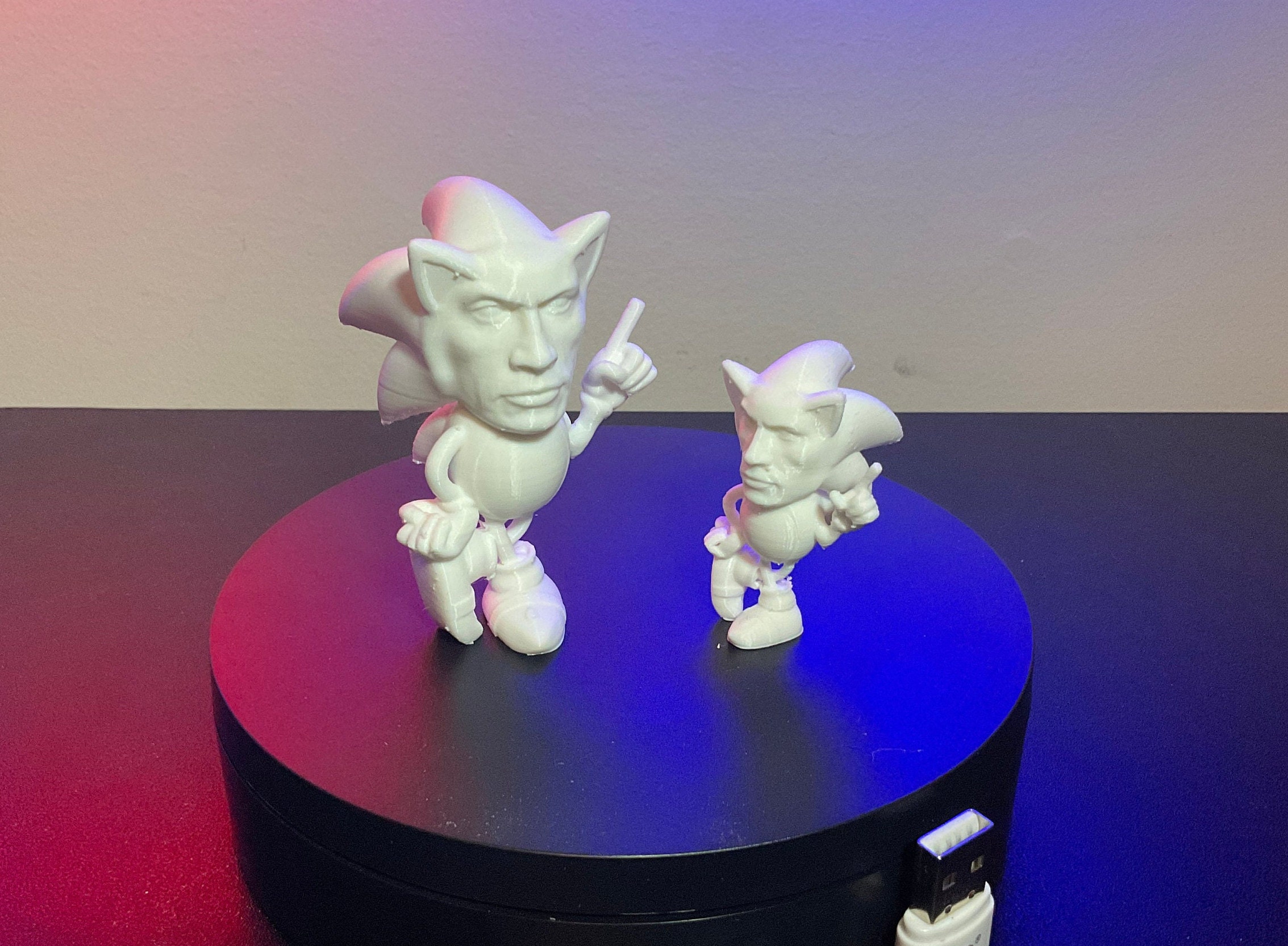 The Rock Sonic 3D Printed Figure Statue, Sega Fan Gift, Dwayne Johnson ...