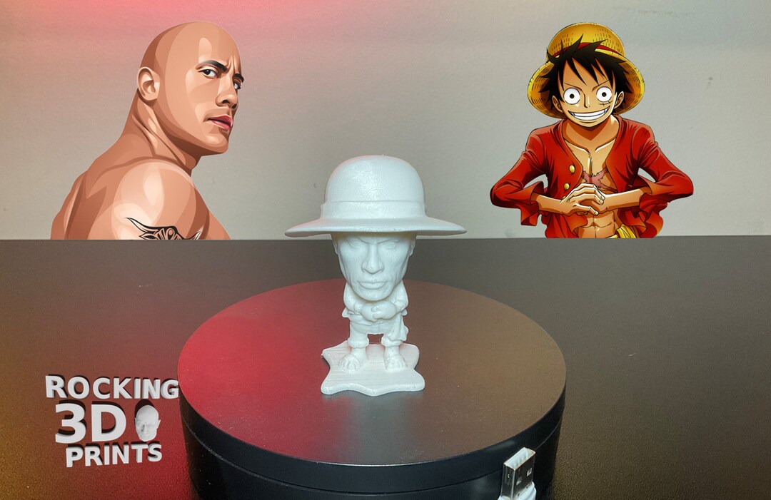 3D Printed Monkey D. Rock Figure, One Piece Fan Figure - Etsy