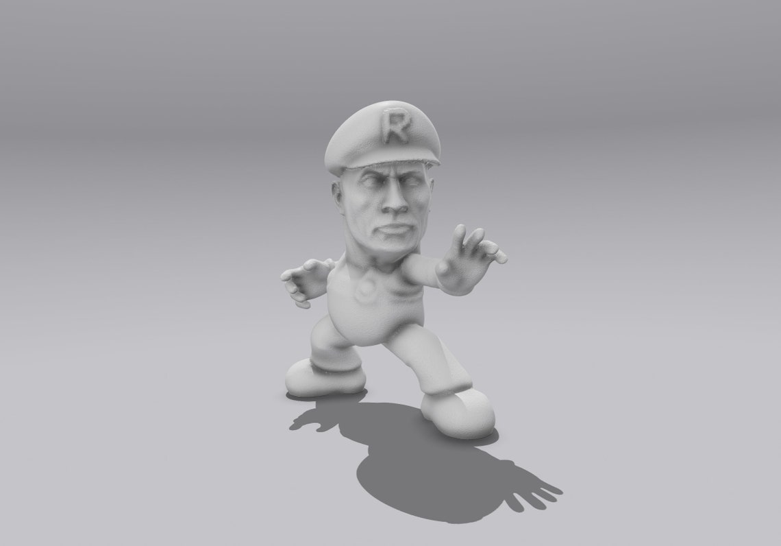 The Rock Mario 3D Printed Figure Statue, Nintendo Fan Gift, Dwayne ...